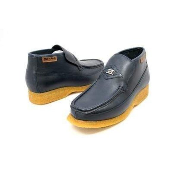 British Walkers | Shoes | British Walkers Bwb Mens Navy Leather Slip On ...